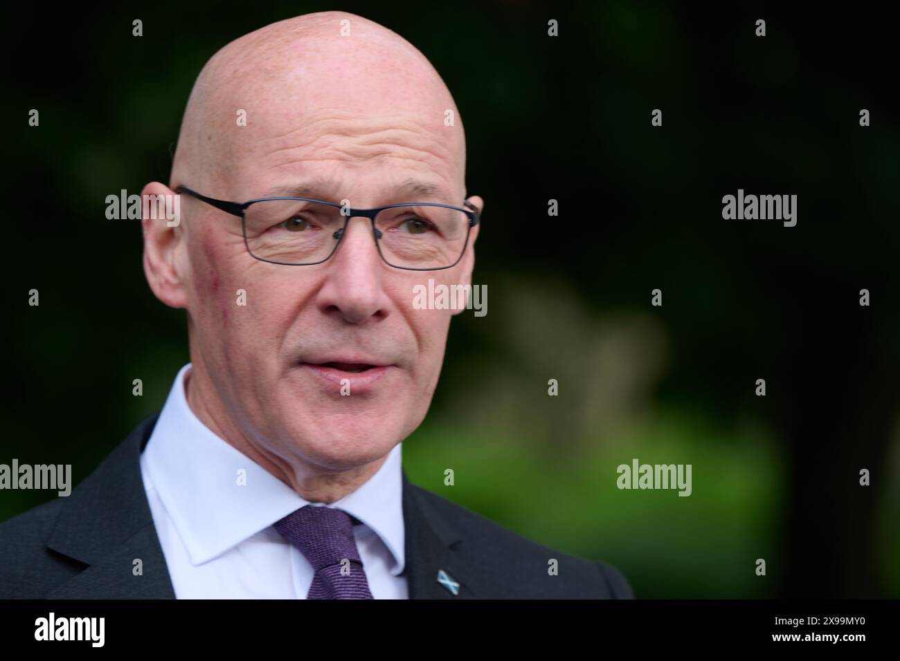 Edinburgh Scotland, UK 30 May 2024. SNP Leader, John Swinney on the ...