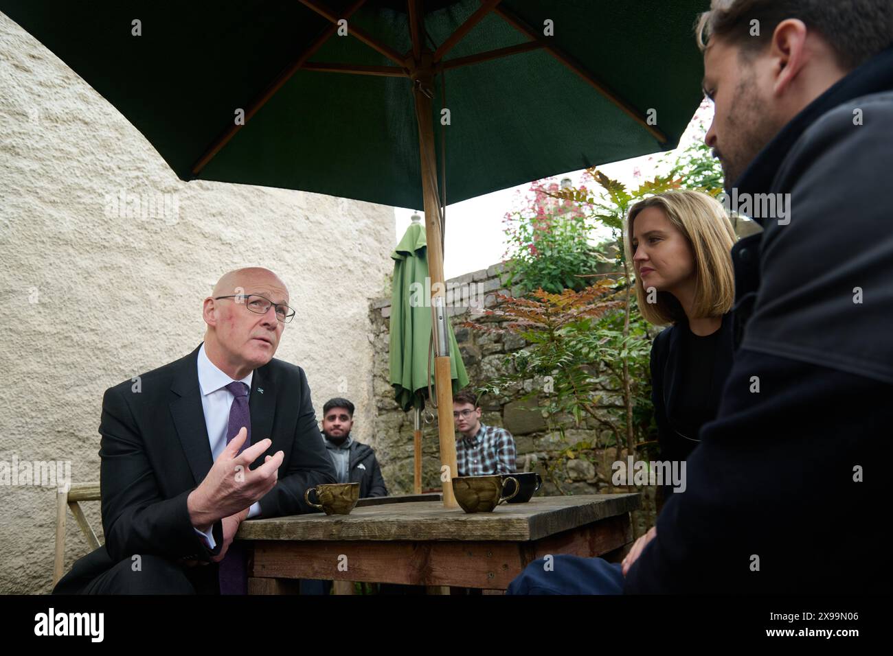 Edinburgh Scotland, UK 30 May 2024. SNP Leader, John Swinney, the SNP candidate for Edinburgh ...