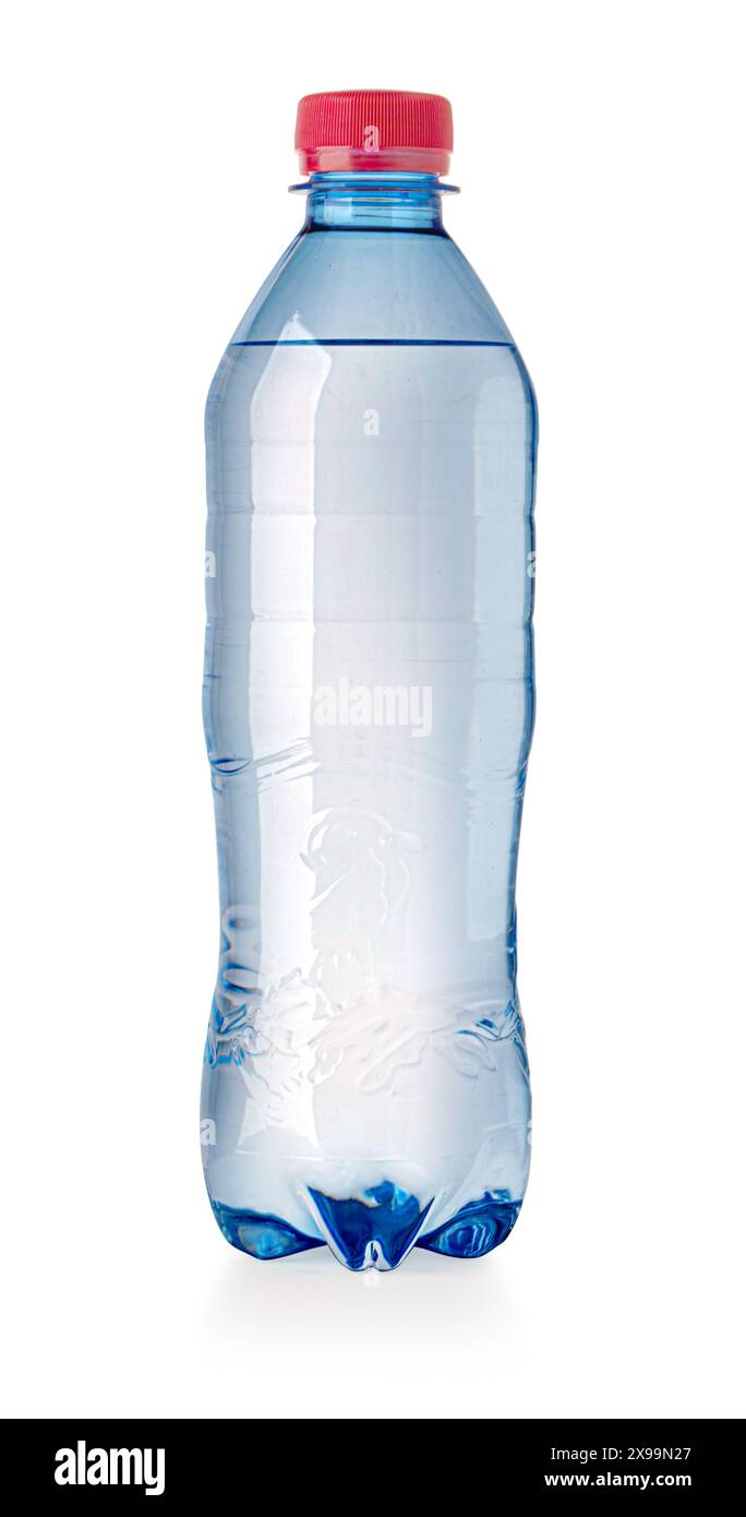 plastic small water bottle isolated on white background with clipping ...