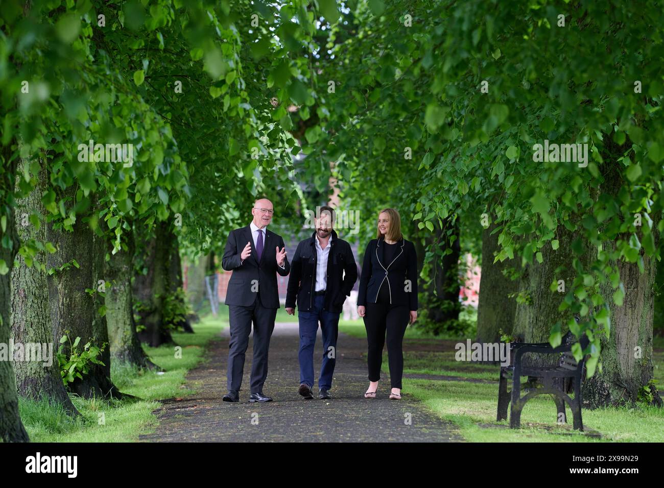 Edinburgh Scotland, UK 30 May 2024. SNP Leader, John Swinney, the SNP candidate for Edinburgh ...