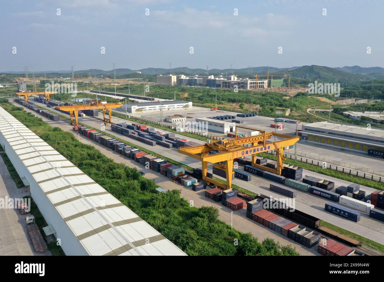 Nanning. 13th May, 2024. An aerial drone photo taken on May 13, 2024 ...