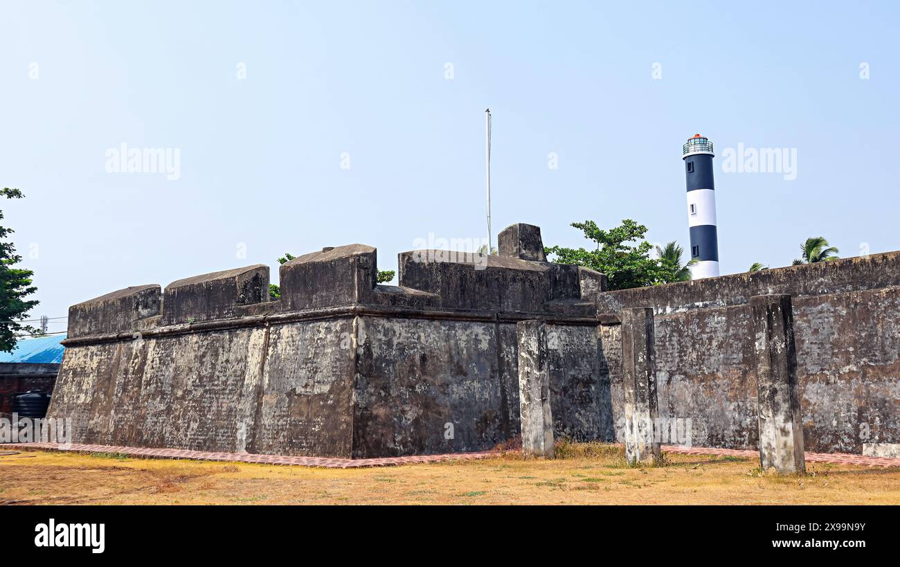 Walls of Anjuthengu Fort, Built by British in 1695, Varkala ...