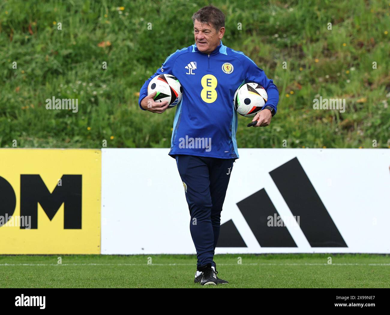Scotland coach John Carver during a training session at Lesser Hampden ...