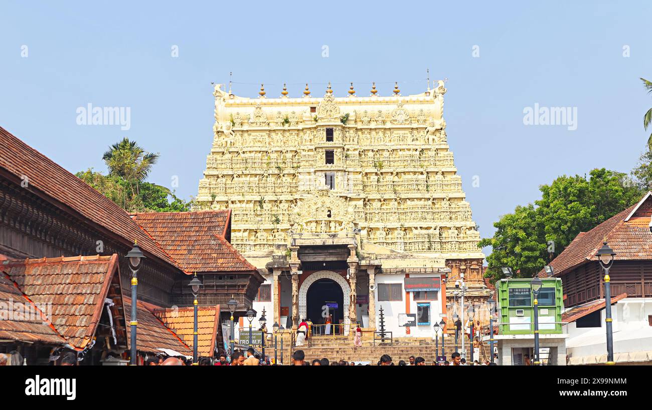 View of Main East Side Gopuram of Shree Padmanabhaswamy Temple, 9th Century Hindu Temple ...