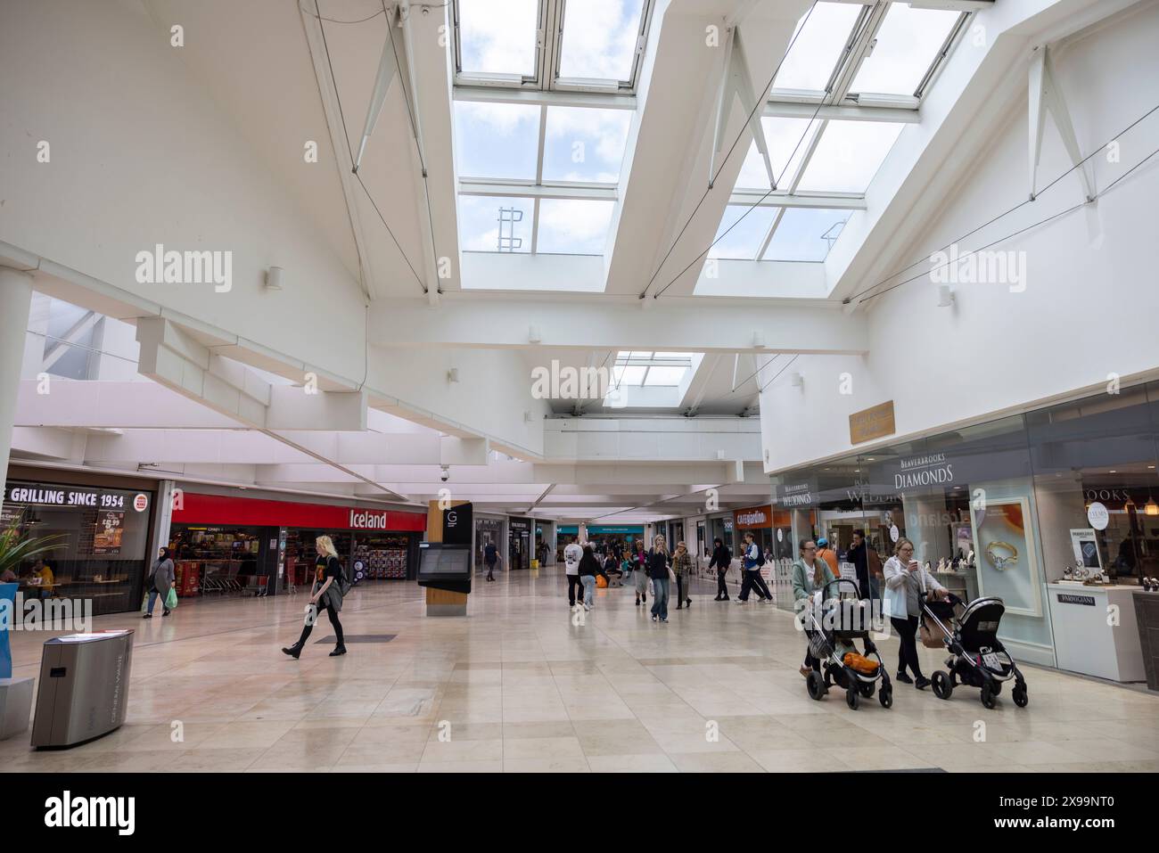 Festival Place shopping mall in Basingstoke, town centre, in the county ...