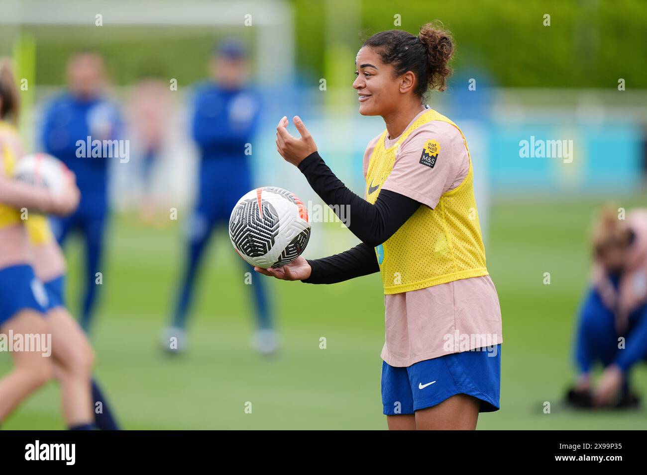 England's Jess Carter during a training session at St. George's Park ...