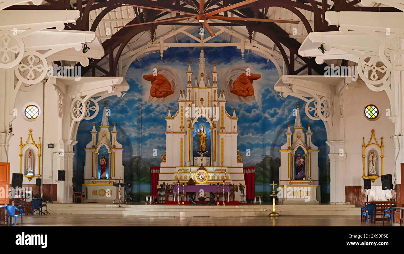 Inside View of Saint Mary's Church, Kovalam, Thiruvananthapuram, Kerala ...
