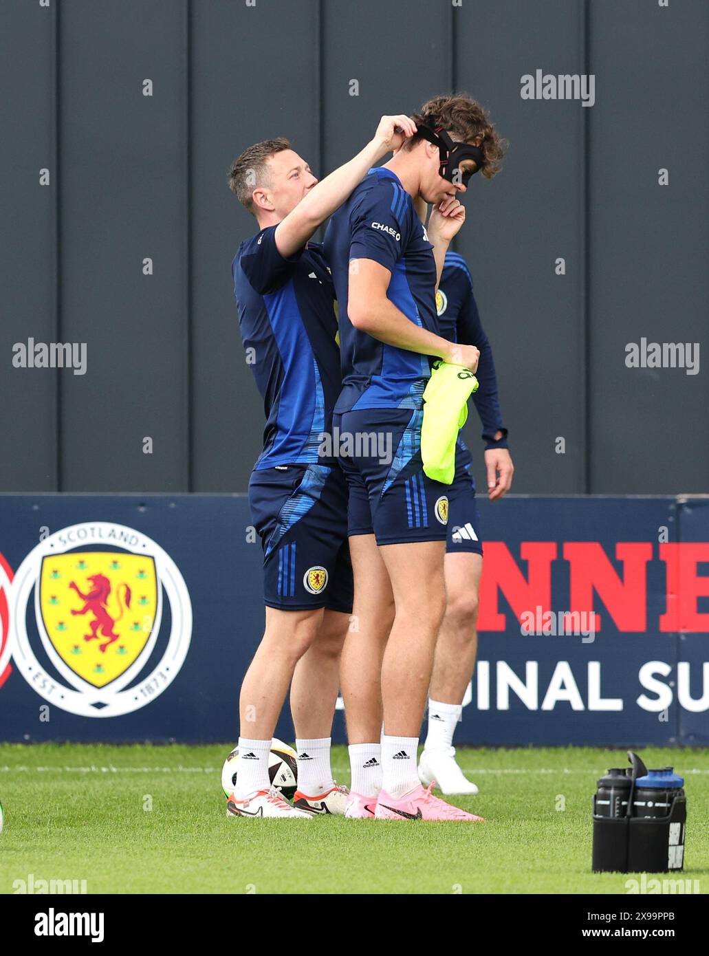 Scotland's Jack Hendry (right) and team-mate Callum McGregor during a ...