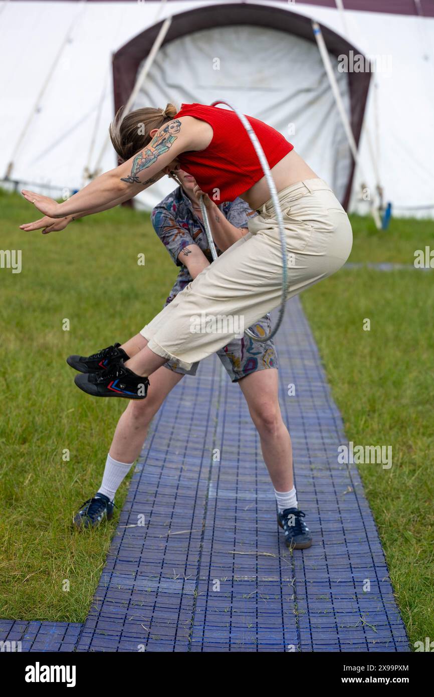 London, UK. 30th May, 2024. The Nose Dive Assembly at Revel Puck Circus ...