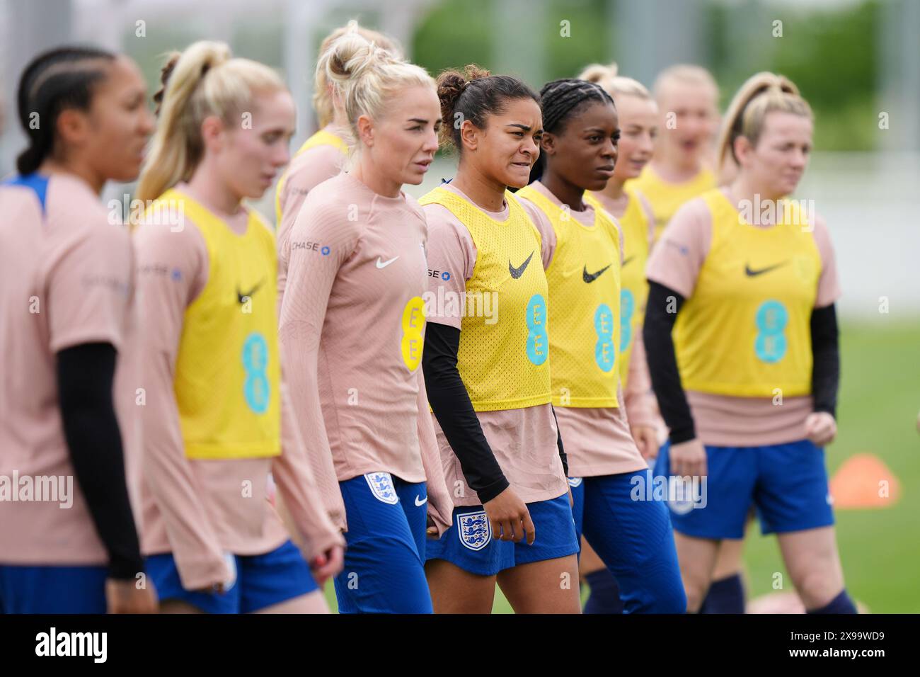 England's Jess Carter (centre) during a training session at St. George ...