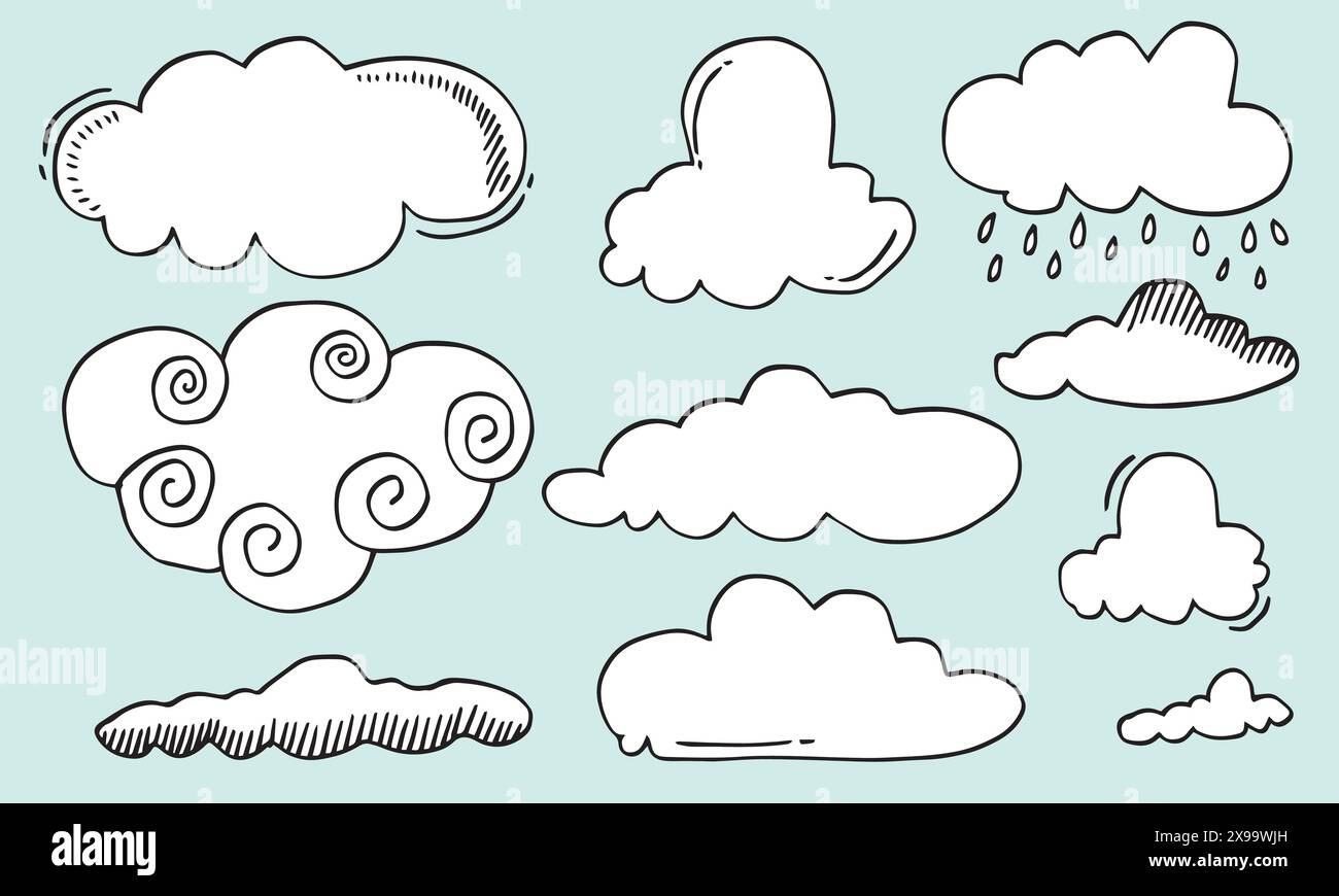 Set of vector clouds. Design elements Stock Vector Image & Art - Alamy