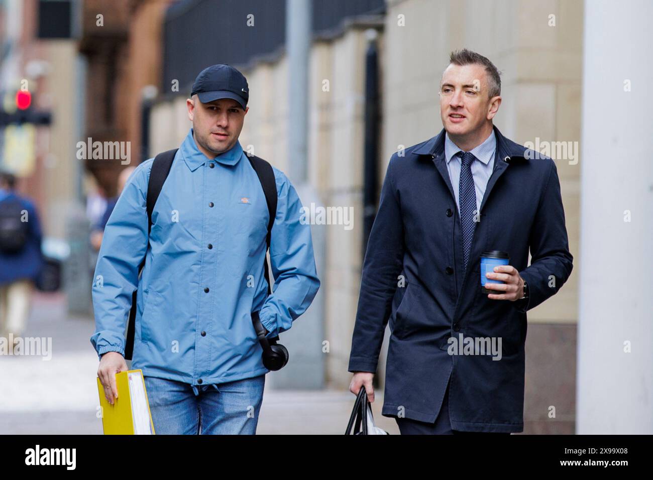 Joseph "Joe" Barr (left) with Phoenix Law solicitor Gavin Booth outside ...