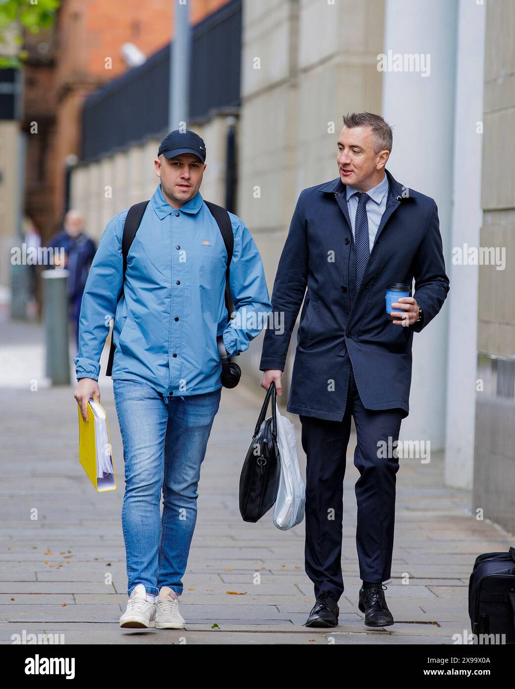 Joseph "joe" barr (left) with phoenix law solicitor gavin booth outside ...