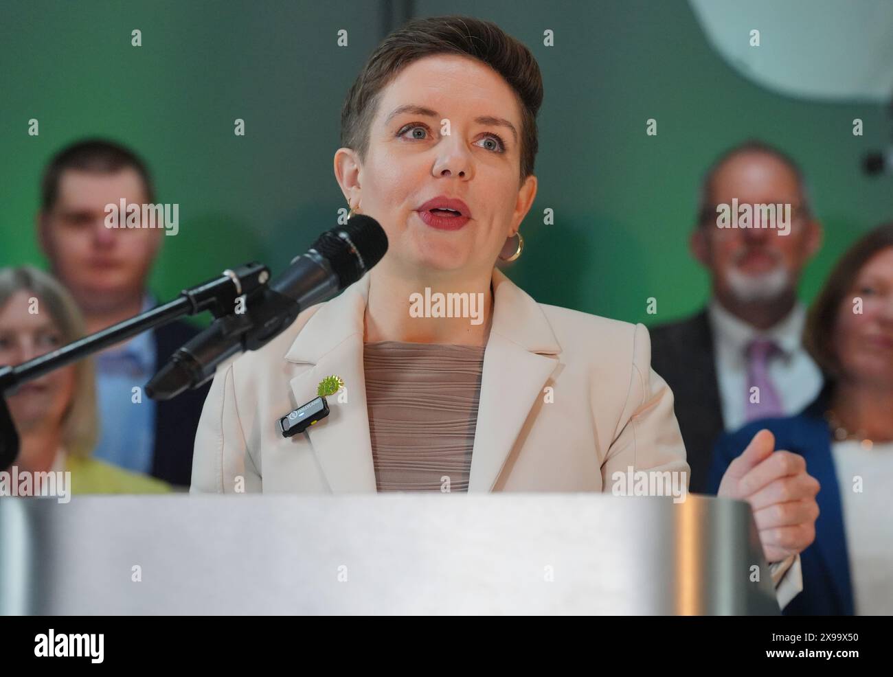 Green Party co-leader Carla Denyer speaking during the Green Party ...