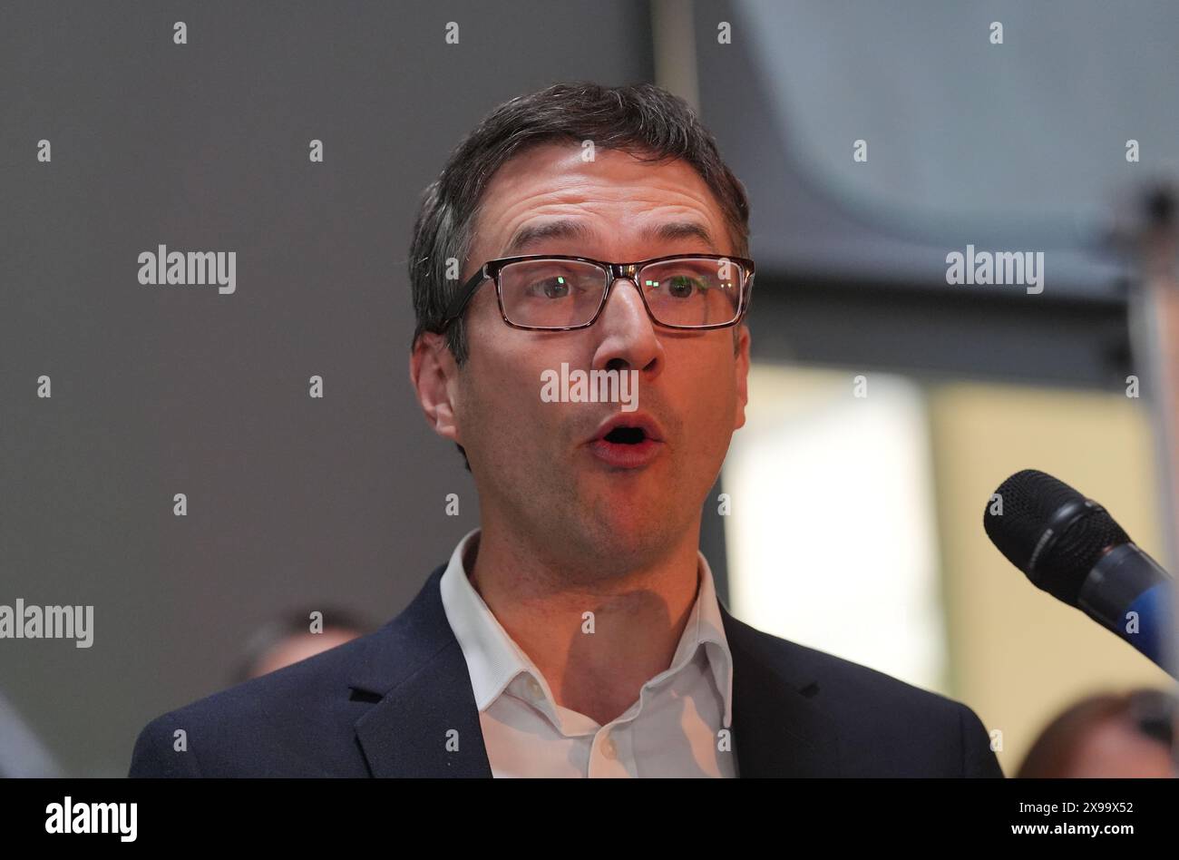 Green Party co-leader Adrian Ramsay speaking during the Green Party ...