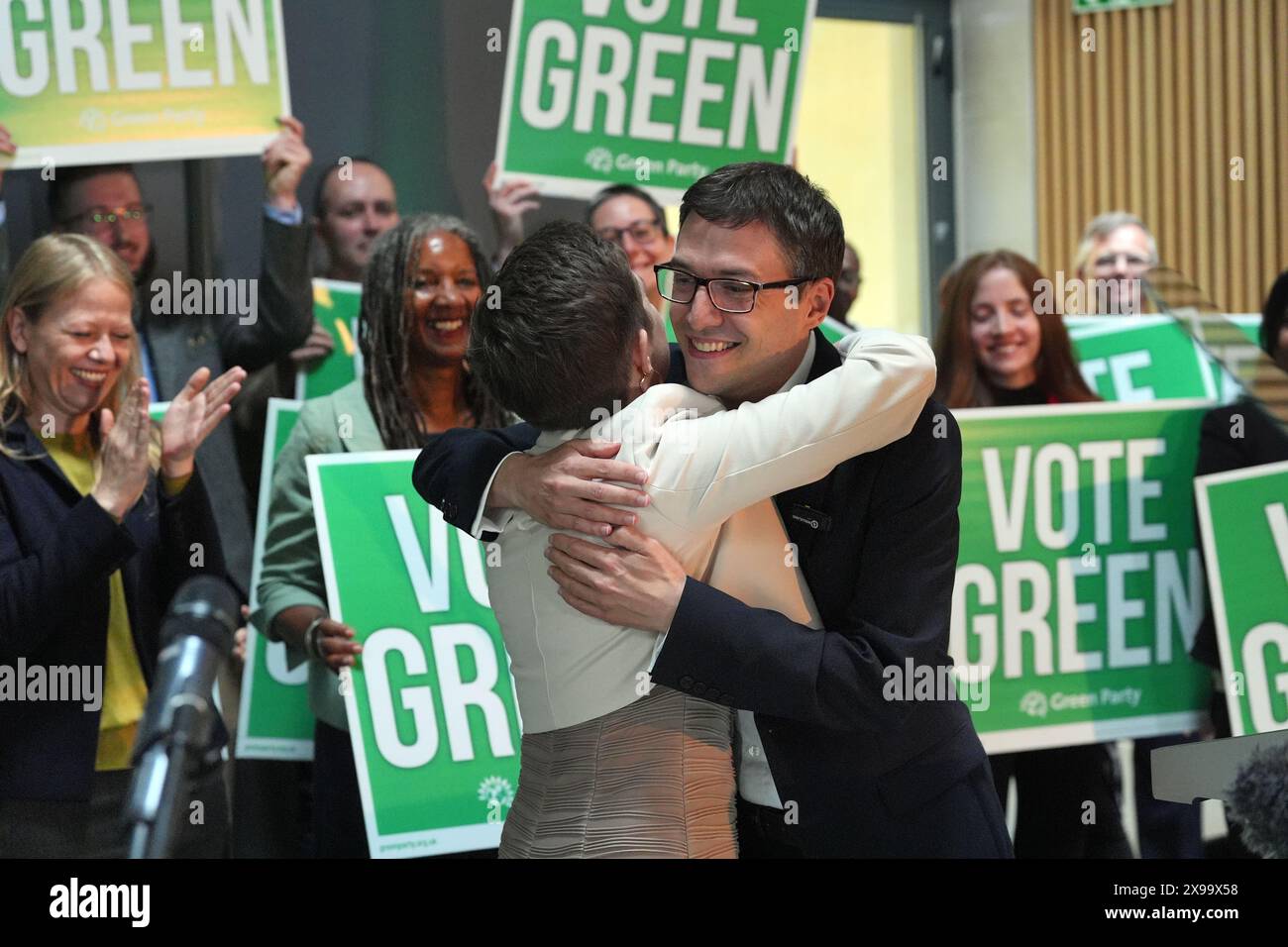 Green Party co-leaders Carla Denyer and Adrian Ramsay during the Green ...