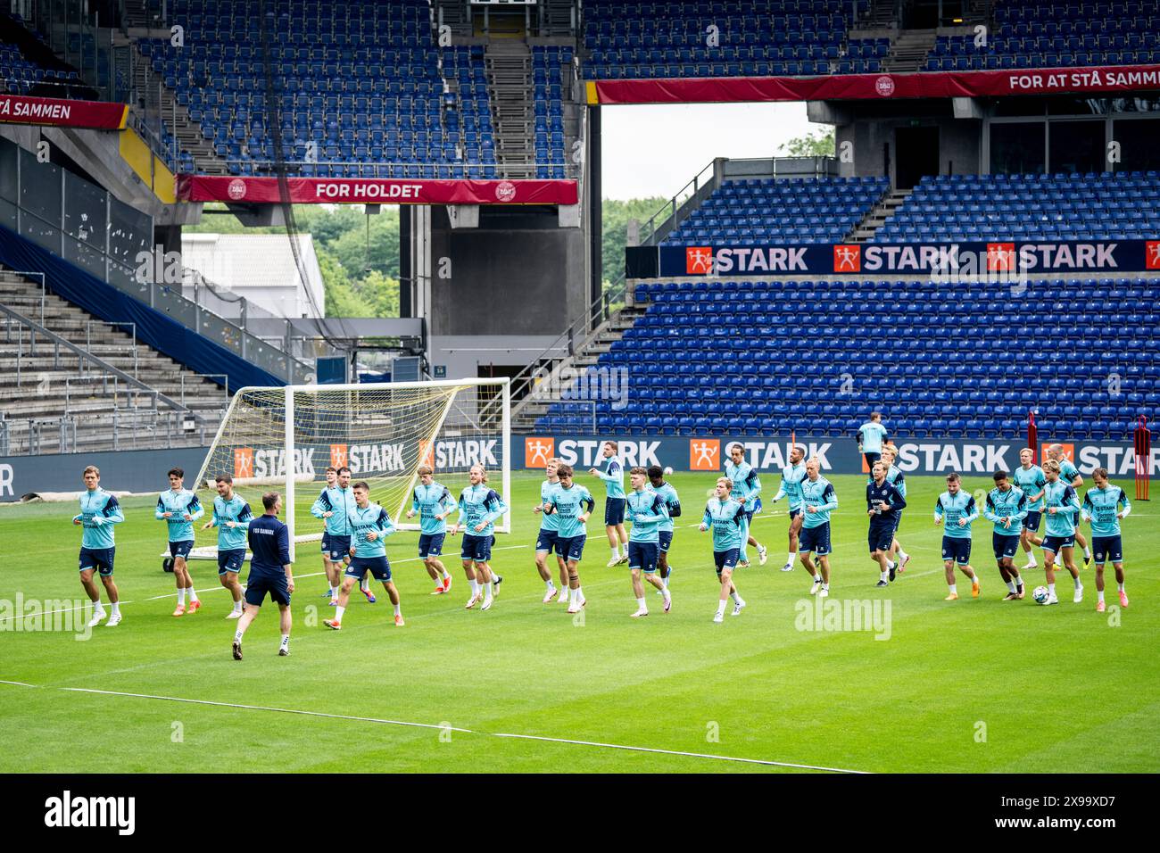 Broendby, Denmark. 30th May, 2024. The danish national football team is ...