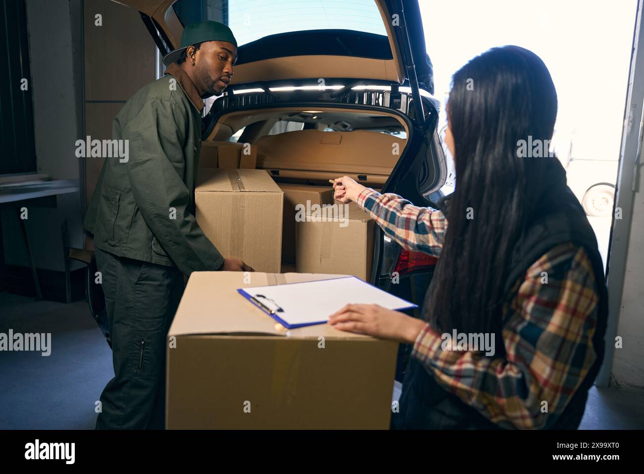 Woman takes look documents hi-res stock photography and images - Alamy