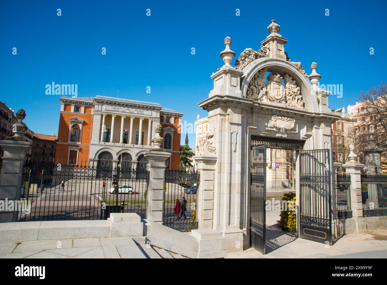 Cason del Buen Retiro viewed from El Retiro park. Madrid, Spain Stock ...