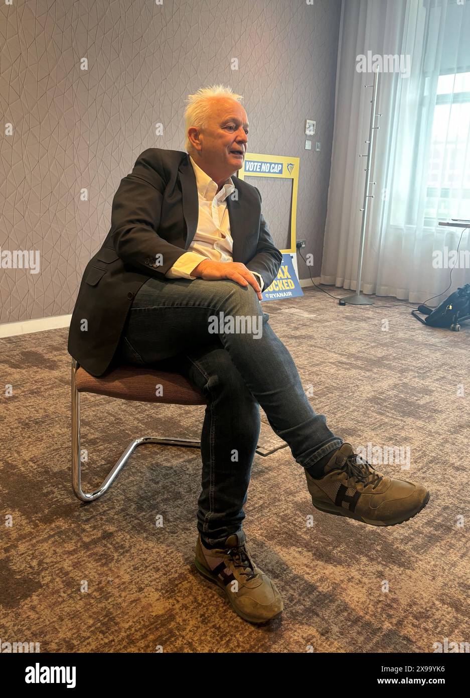 Ryanair chief executive Eddie Wilson at a press conference Spencer ...