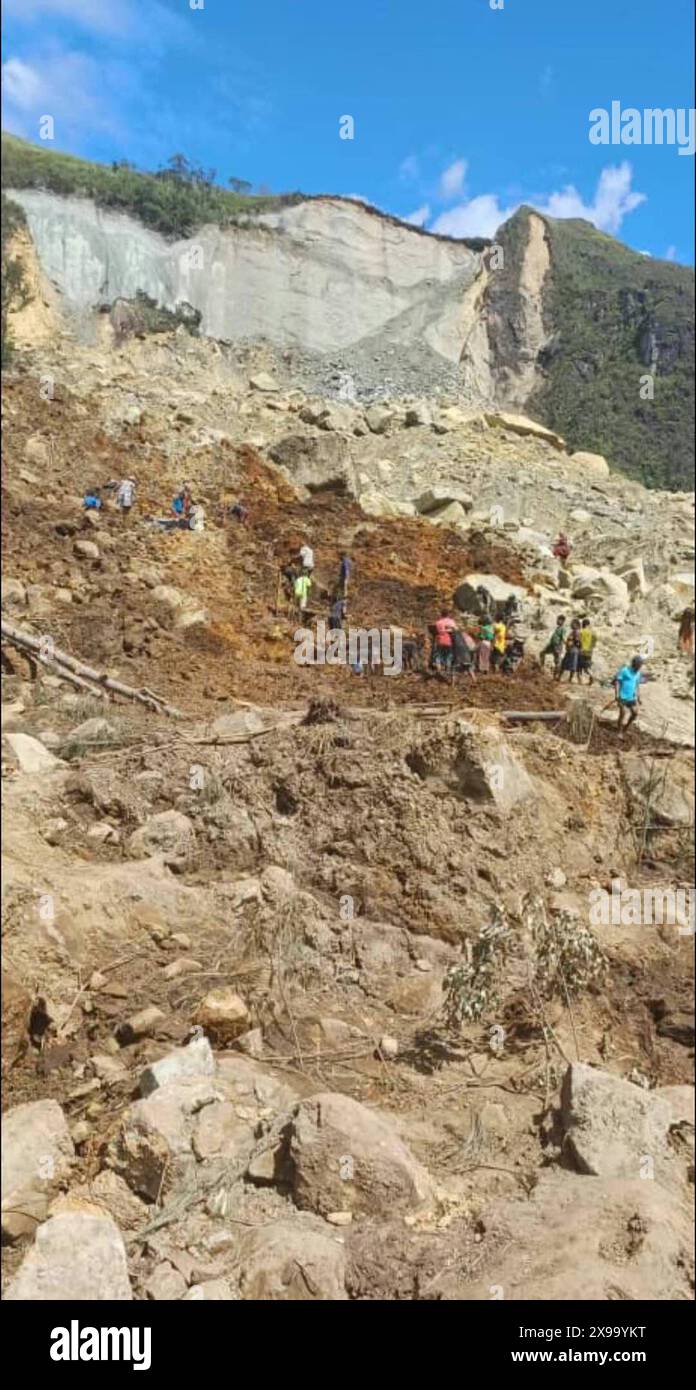Enga, Papua New Guinea. 29th May, 2024. This photo taken with a mobile ...