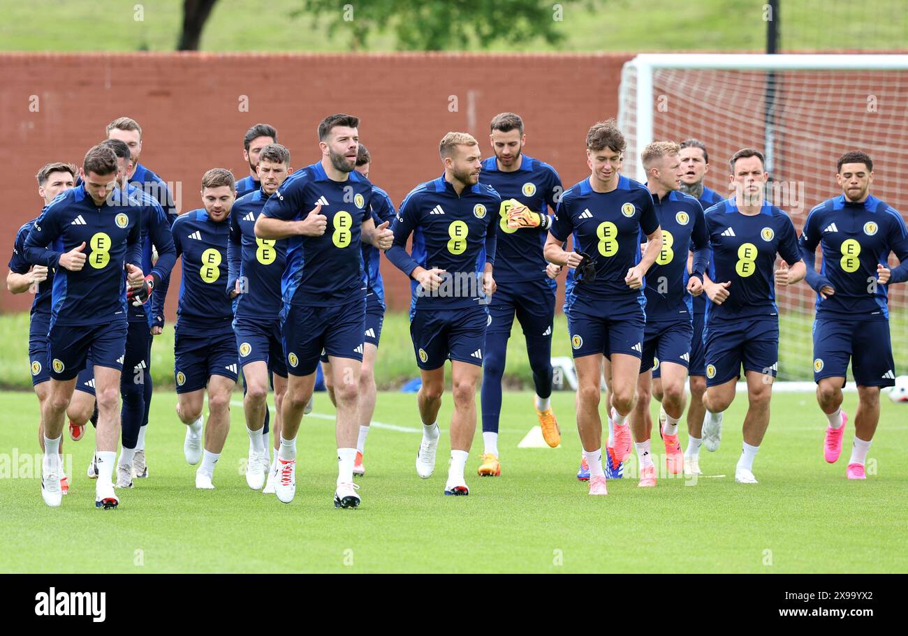 Scotland players during a training session at Lesser Hampden, Glasgow ...