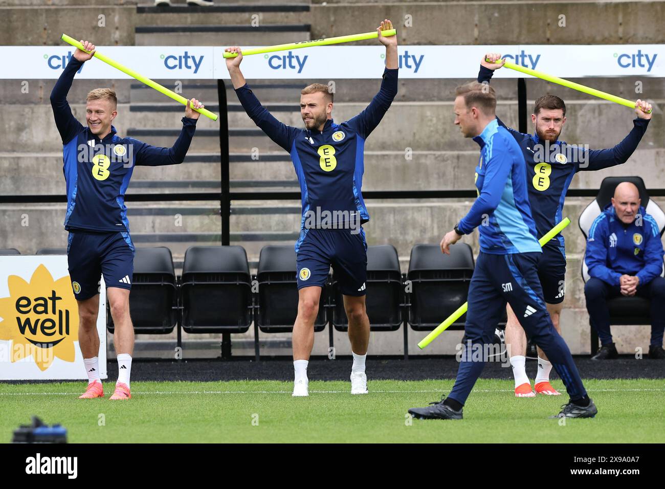 Scotland's Ross McCrorie (left), Ryan Porteous and Anthony Ralston ...