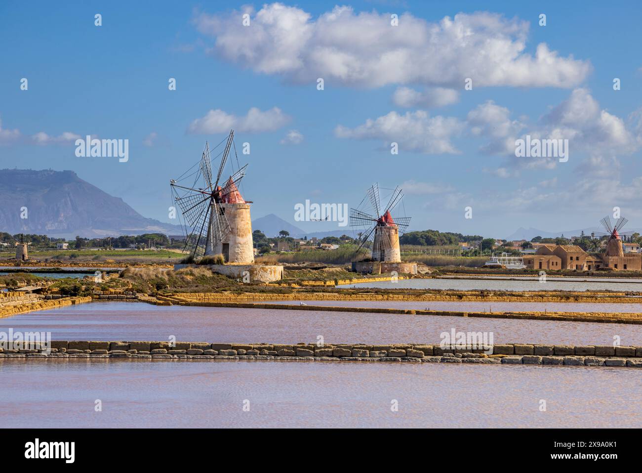 The ancient salt pans and windmills near Marsala / Trapani, Sicily ...