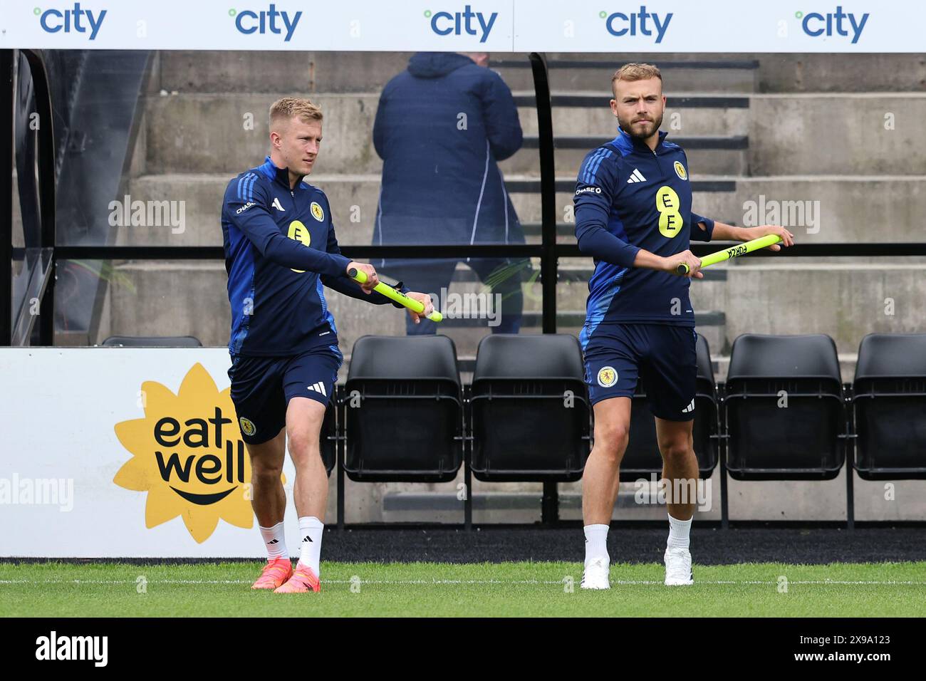 Scotland's Ryan Porteous (right) and team-mate during a training ...