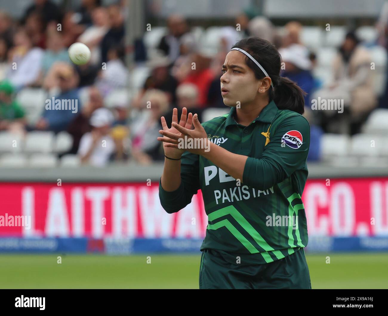 Chelmsford, ENGLAND - MAY 29: Pakistan's Fatima Sana in action during ...