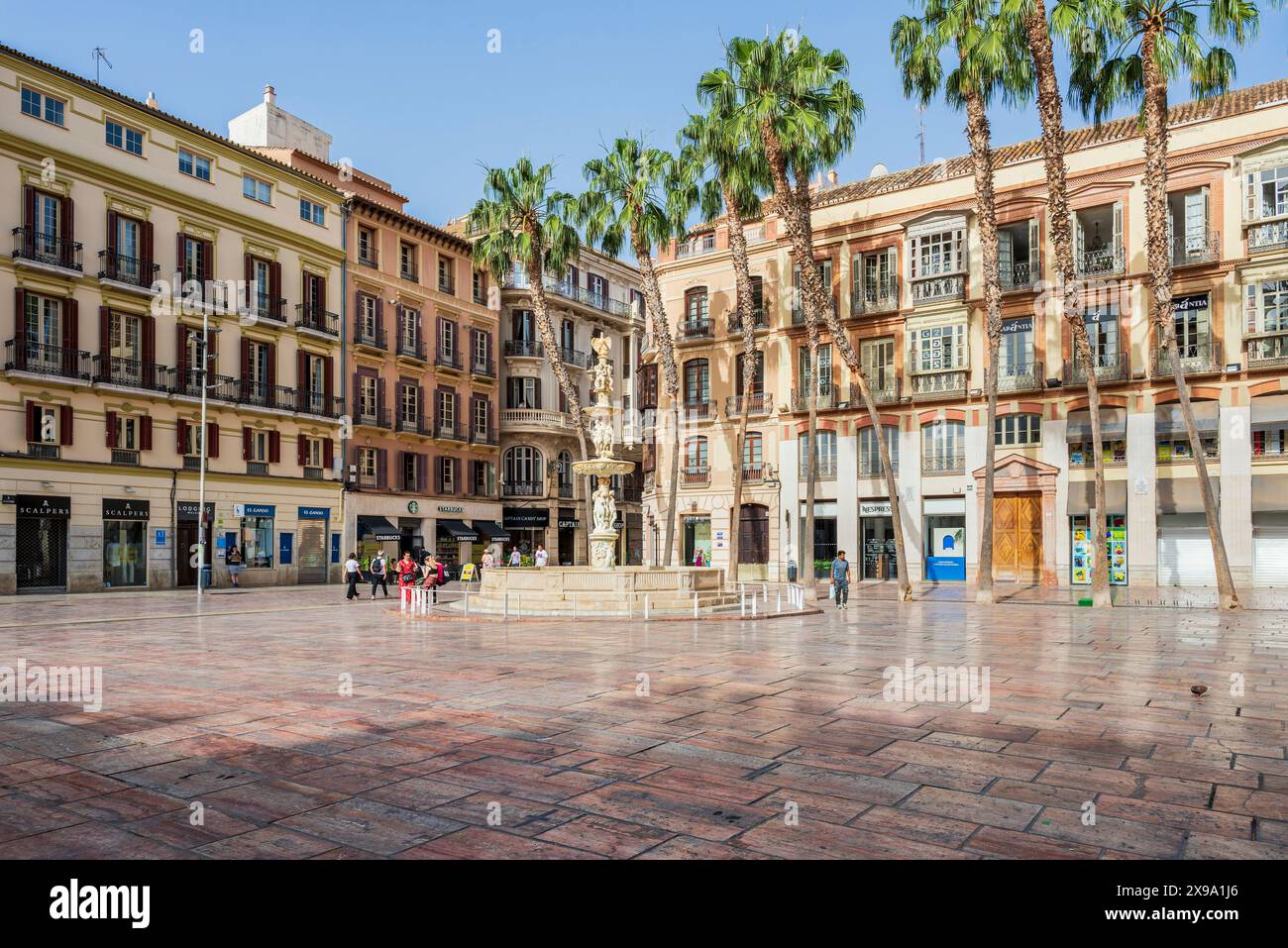 Plaza de la Constitucion, Malaga, Andalusia, Spain Stock Photo - Alamy