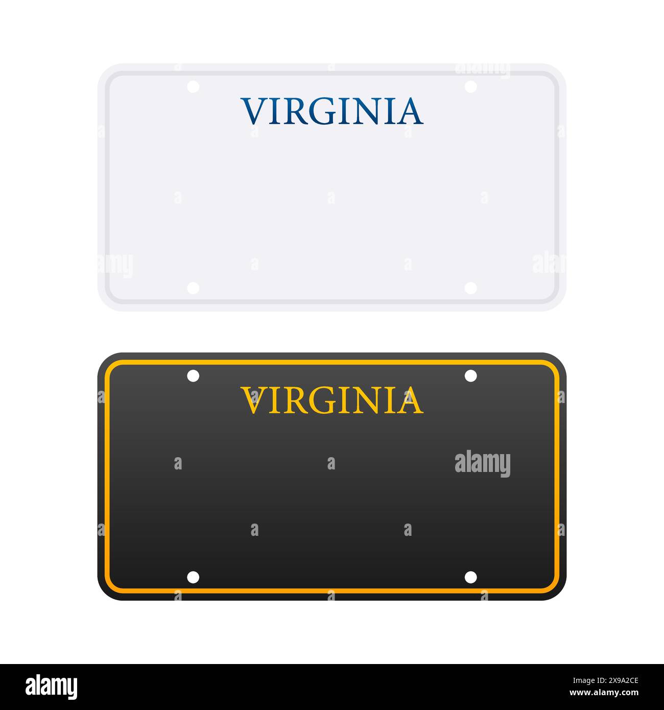 License plate of Virginia. Car number plate. Vector stock illustration ...
