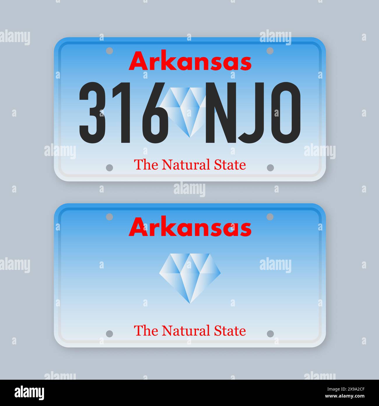 Arkansas state licence plate hi-res stock photography and images - Alamy