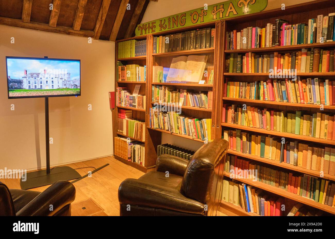 The King of Hay story in Hay Castle, Hay-on-Wye, Powys, Wales Stock ...