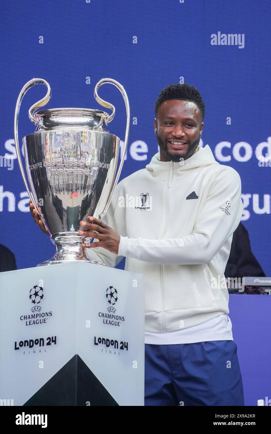 London, UK. 30 May, 2024. Mikel John Obi who played for Chelsea FC ...