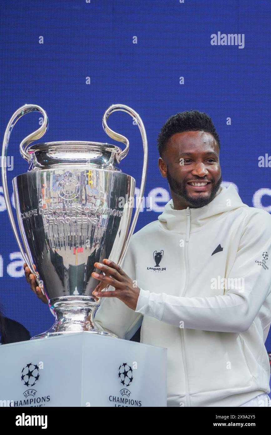 London, UK. 30 May, 2024. Mikel John Obi who played for Chelsea FC ...