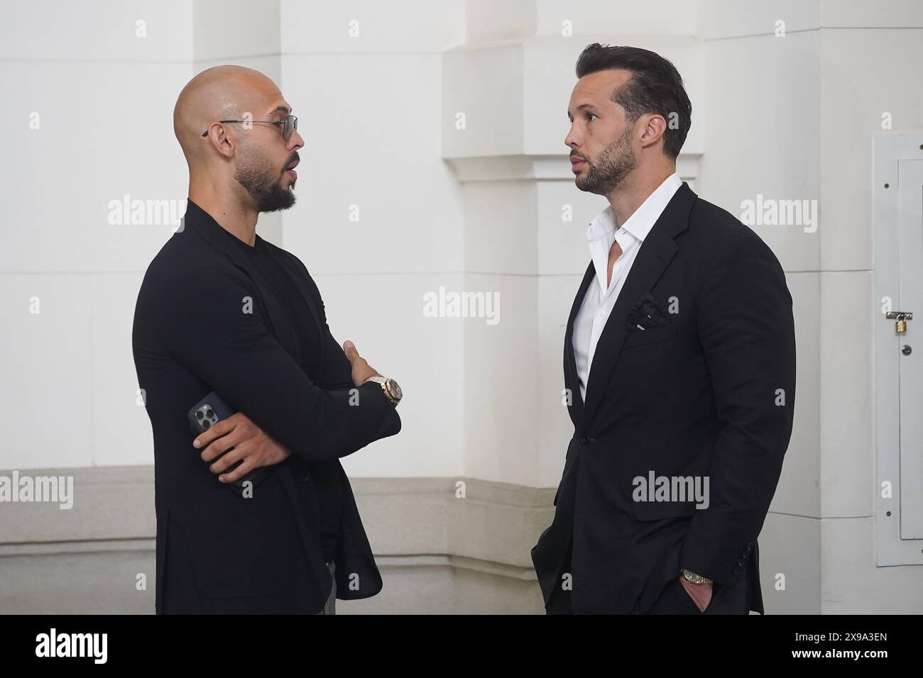 Bucharest, Romania. 30thMay, 2024: Andrew Tate (L) and his brother ...