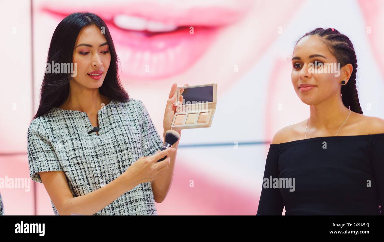 TV Commercial Infomercial: Female Host, Beauty Expert uses Blush ...