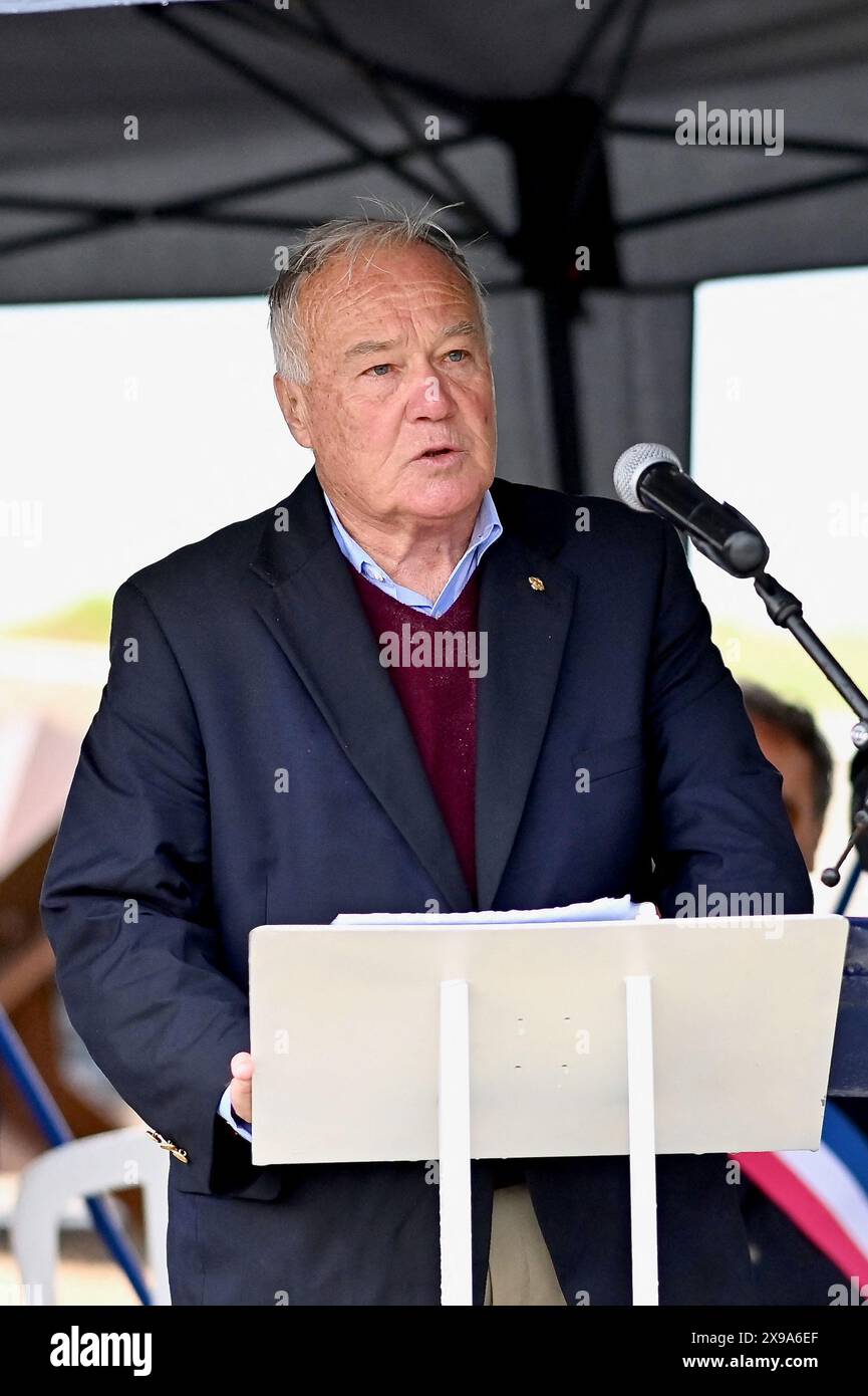 Saint Laurent Sur Mer, France. 29th May, 2024. Captain Ryan McCombie at ...