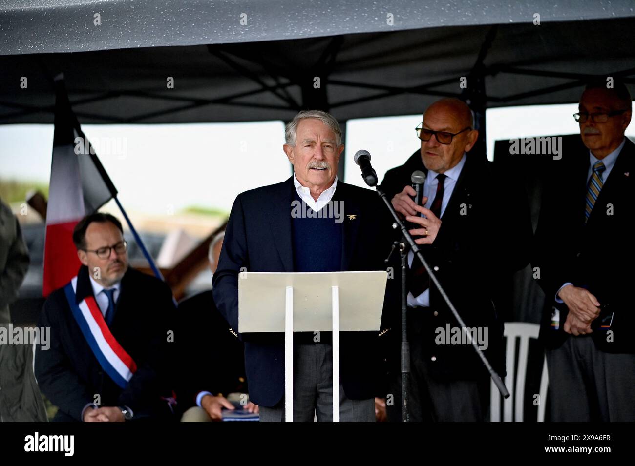 Saint Laurent Sur Mer, France. 29th May, 2024. Captain Rick Woolard, at ...