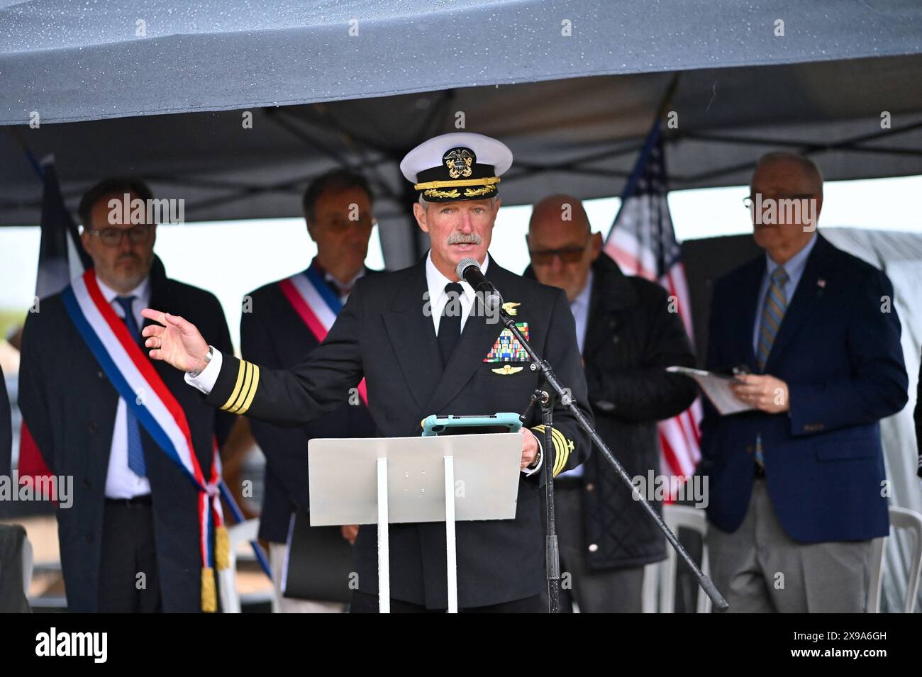Saint Laurent Sur Mer, France. 29th May, 2024. inauguration of a new ...