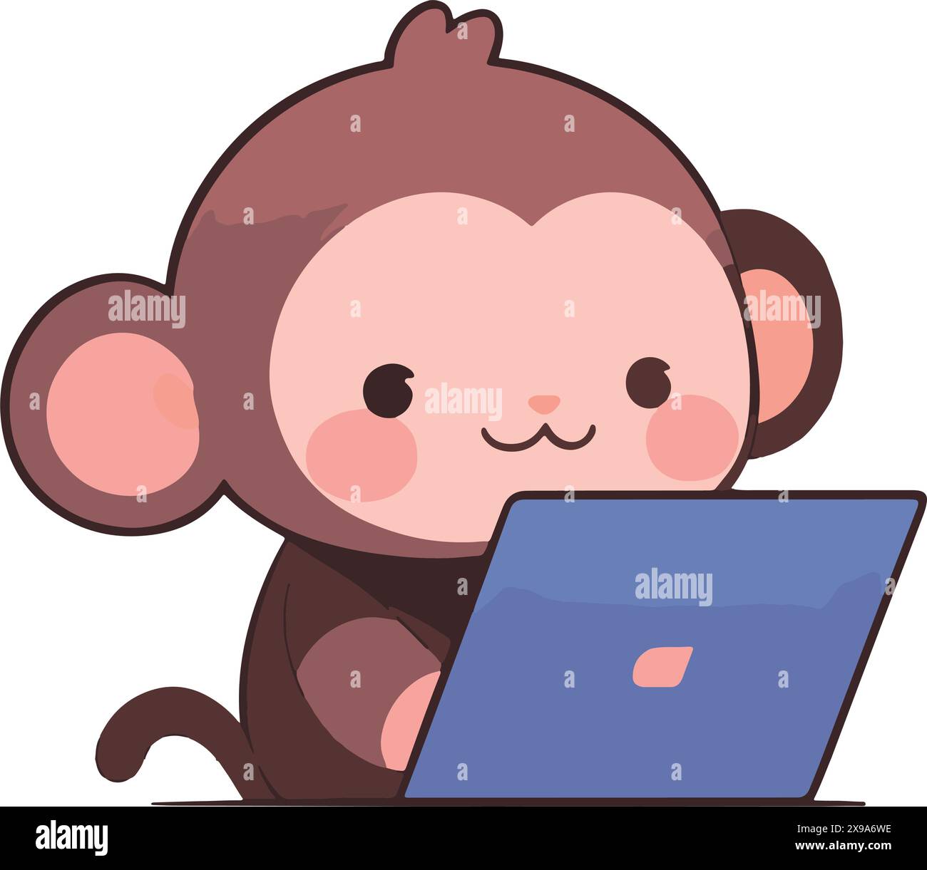 Monkey with laptop computer hi-res stock photography and images - Alamy