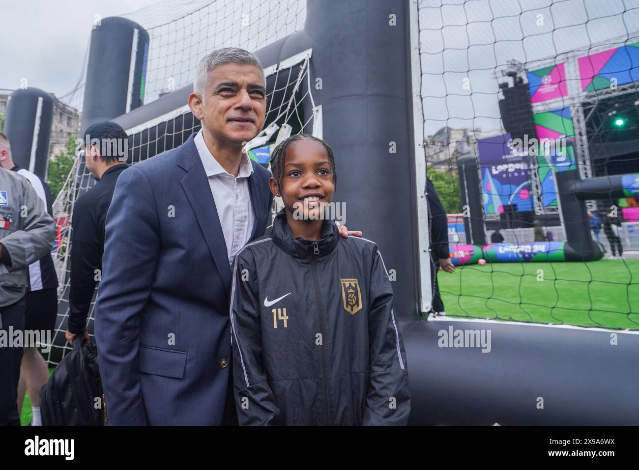 London, UK. 30 May, 2024. London Mayor Sadiq Khan poses for photographs ...