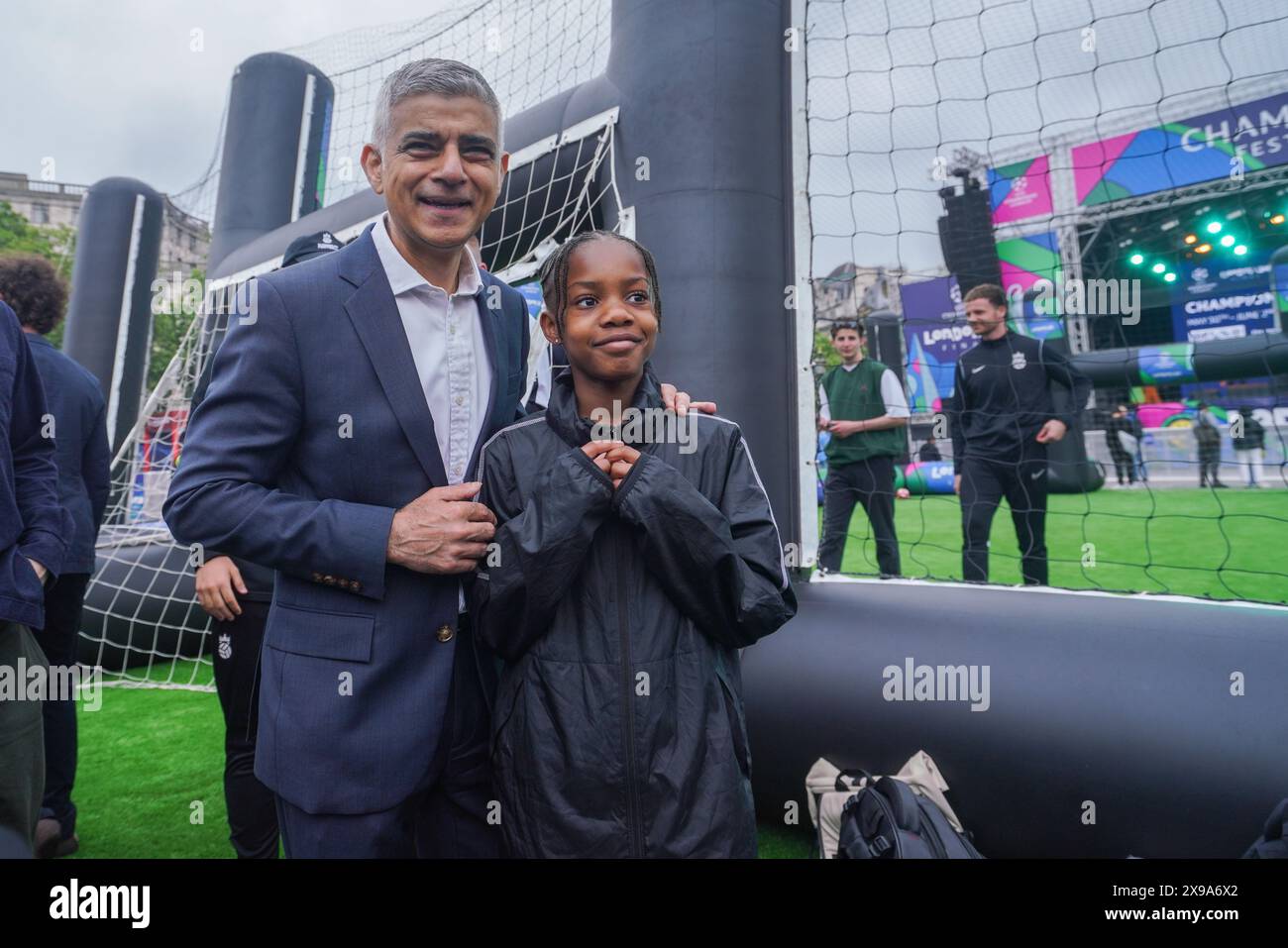 London, UK. 30 May, 2024. London Mayor Sadiq Khan poses for photographs ...