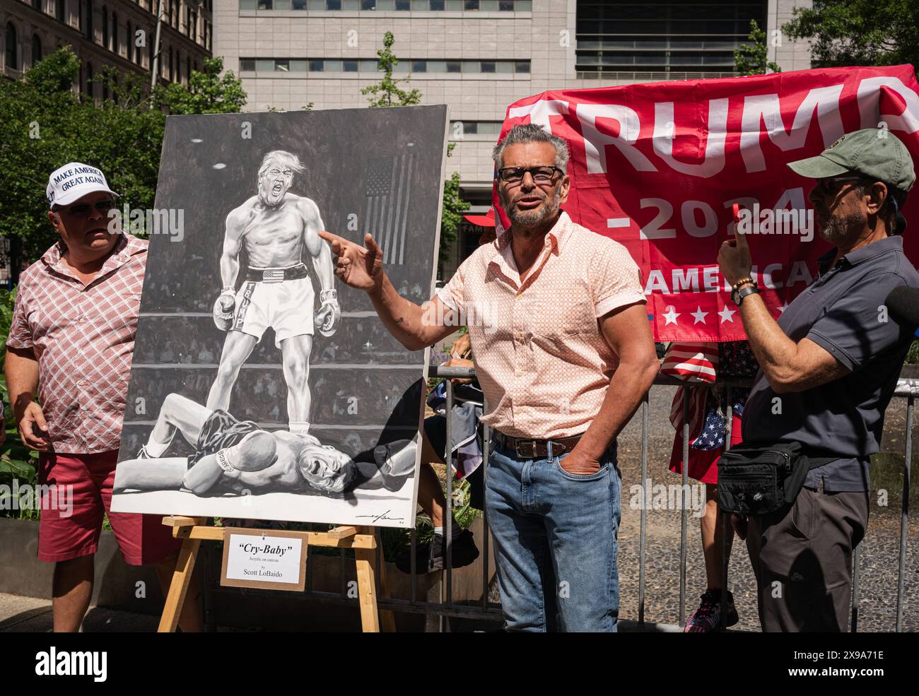 American artisit Scott LoBaido unveils a portrait of actor Robert De ...
