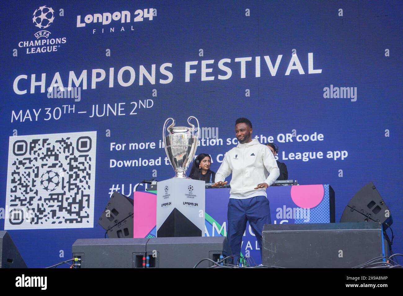 London, UK. 30 May, 2024. Mikel John Obi who played for Chelsea FC ...