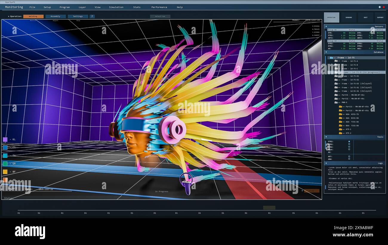 Digital User Interface of 3d Design Software for Virtual Reality Art ...