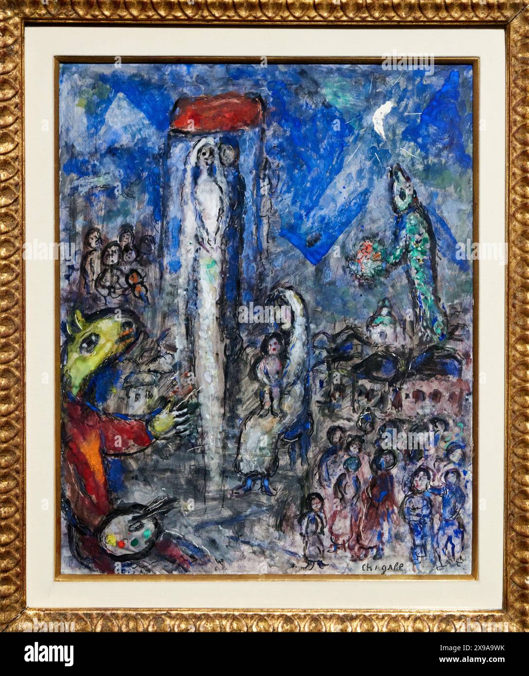 Wedding under the canopy, 1981, Marc Chagall, 1997-1985, Exhibition "The Color of Dreams", Palau ...