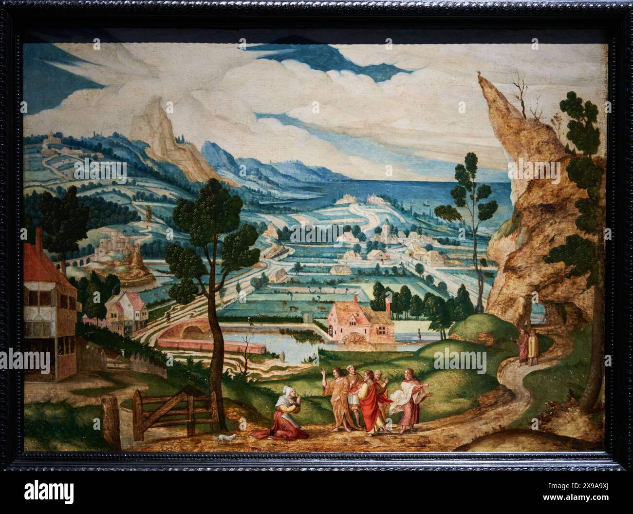 Encounter of christ with martha and landscape hi-res stock photography ...