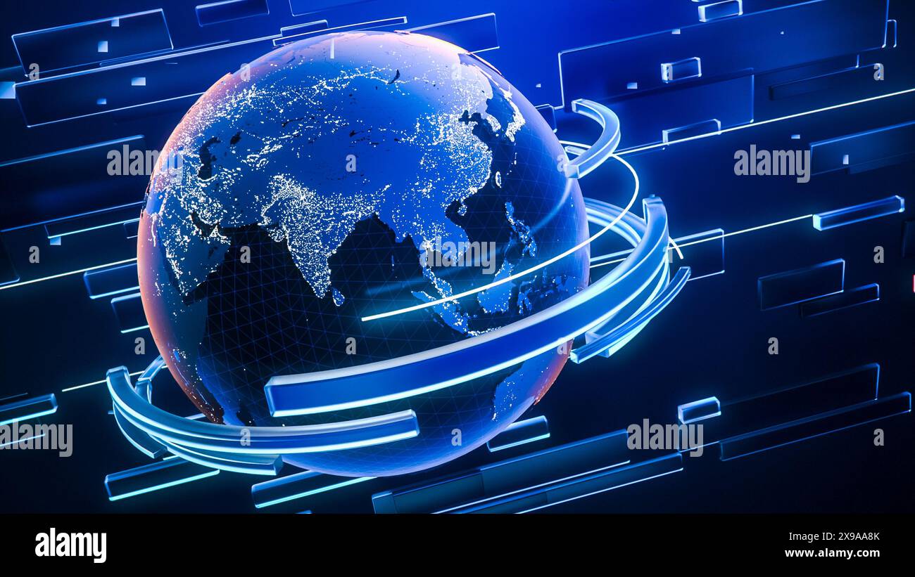 Digitally Generated Spinning Globe for Use as Background in Videos ...